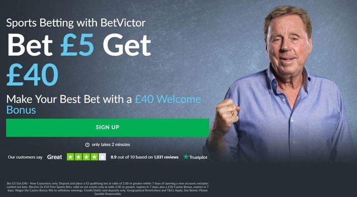 BetVictor Bonus Code 2020 🥇 £40 Sign Up Offer [Bonus Codes apply]